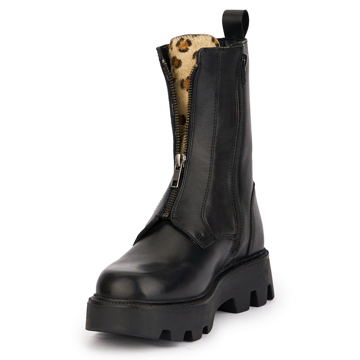 Ghete dama din piele naturala neagra 16927 – Superlative.ro