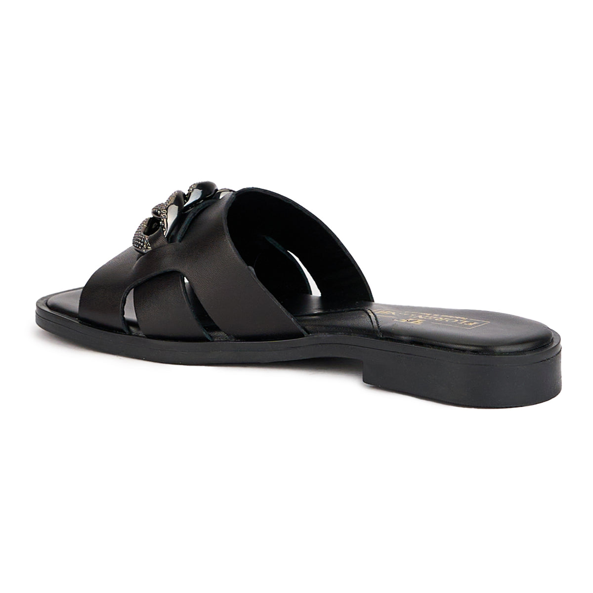 Papuc dama din piele naturala neagra 16344 – Superlative.ro