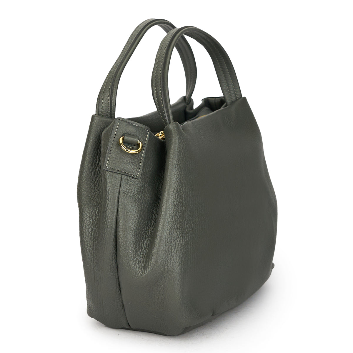 Geanta dama din piele naturala gri 21076 – Superlative.ro