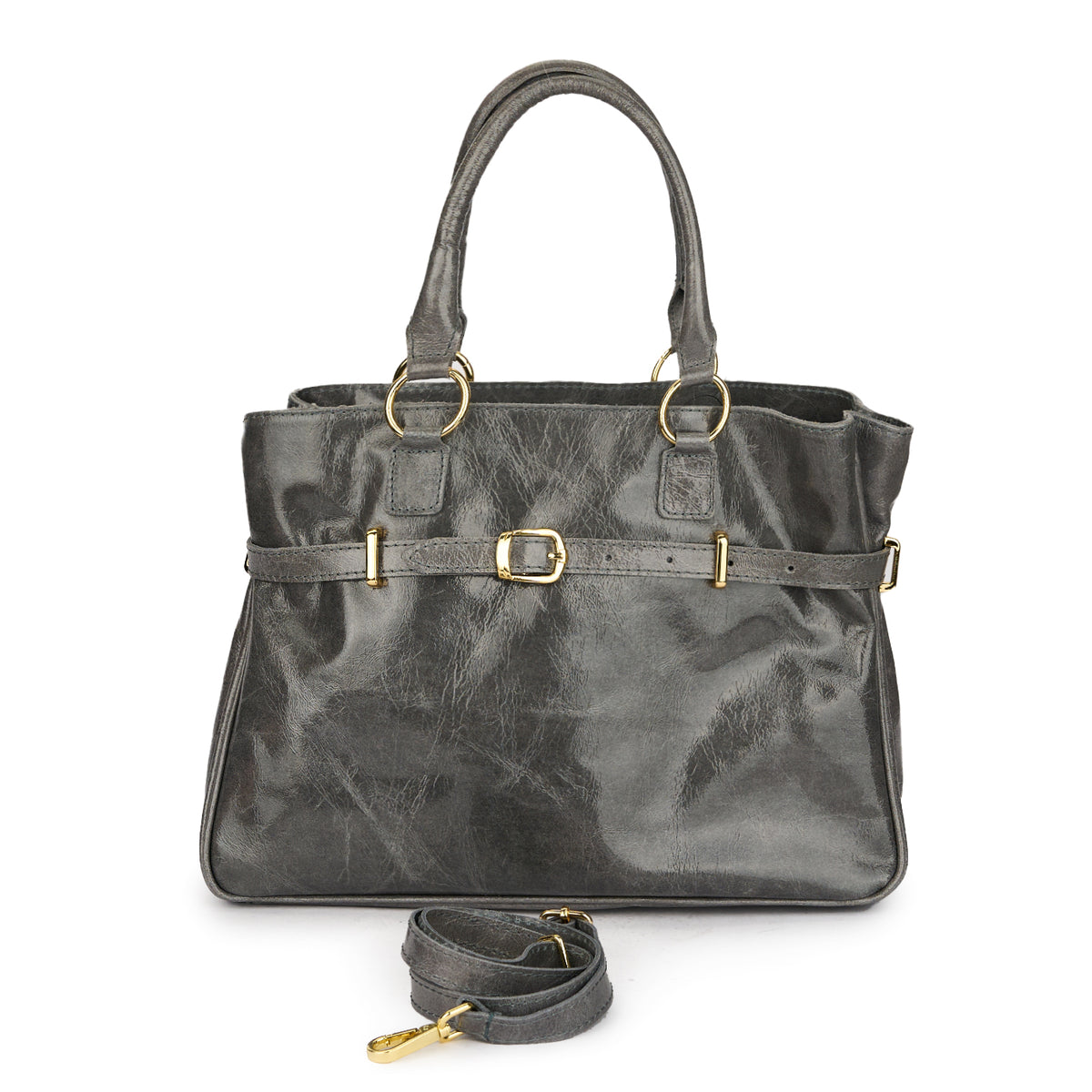 Geanta dama din piele naturala gri 21130 – Superlative.ro