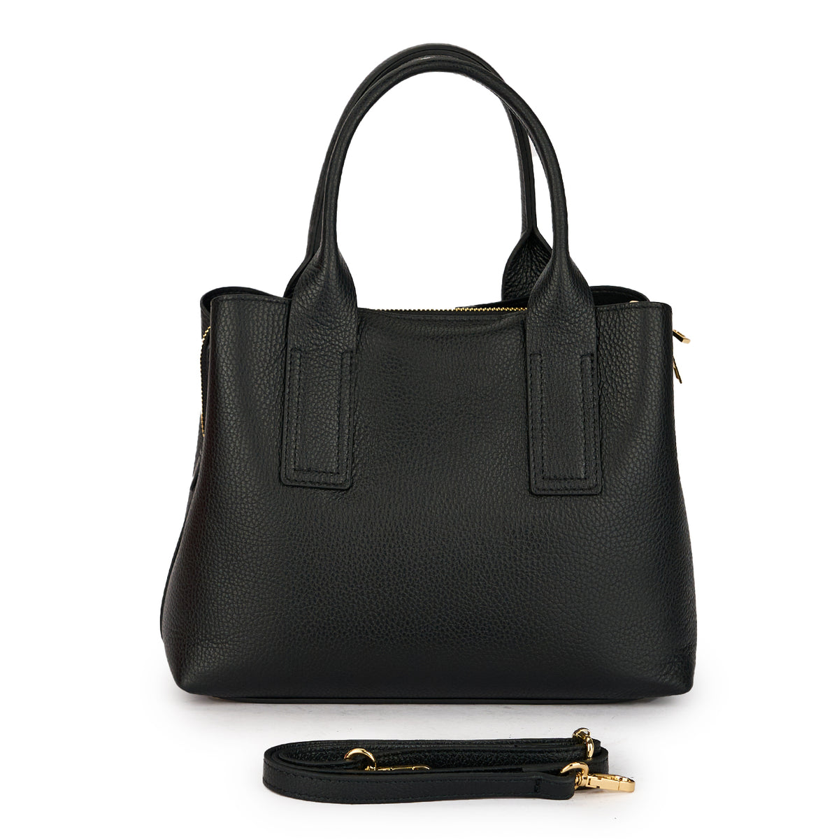 Geanta dama din piele naturala neagra 21059 – Superlative.ro