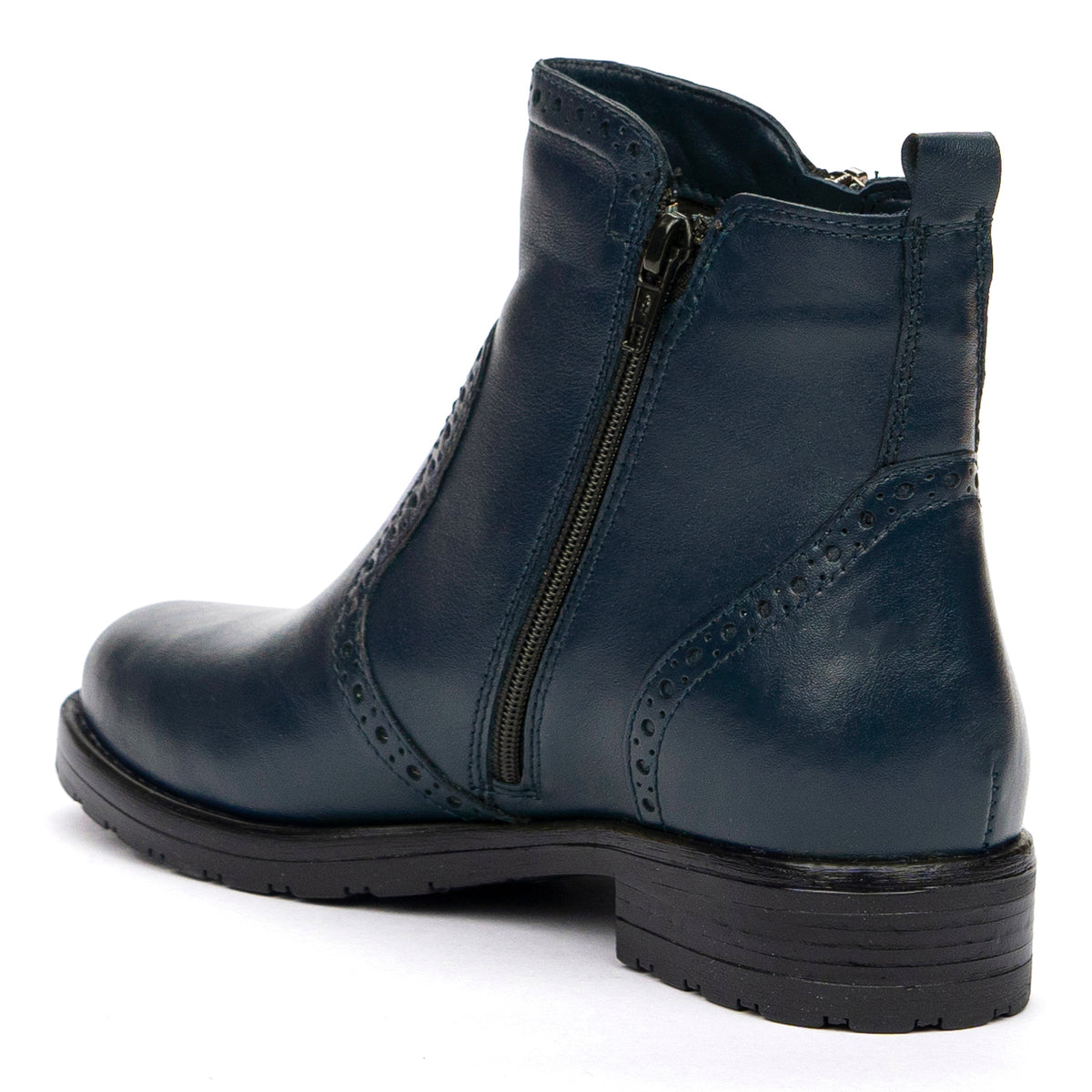 Ghete Piele Toc 3 Cm Bleumarin de Dama 8480 – Superlative.ro