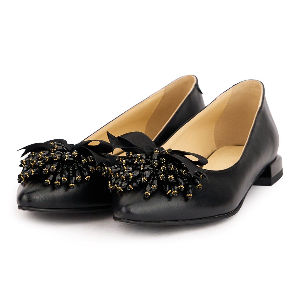 Balerini eleganti dama din piele naturala neagra 16464 – Superlative.ro