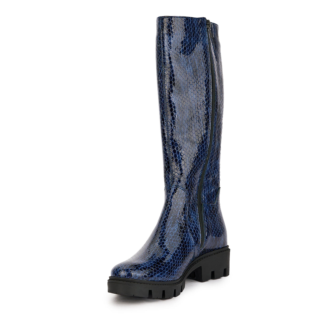 Cizme dama din piele naturala bleumarin 17274 – Superlative.ro