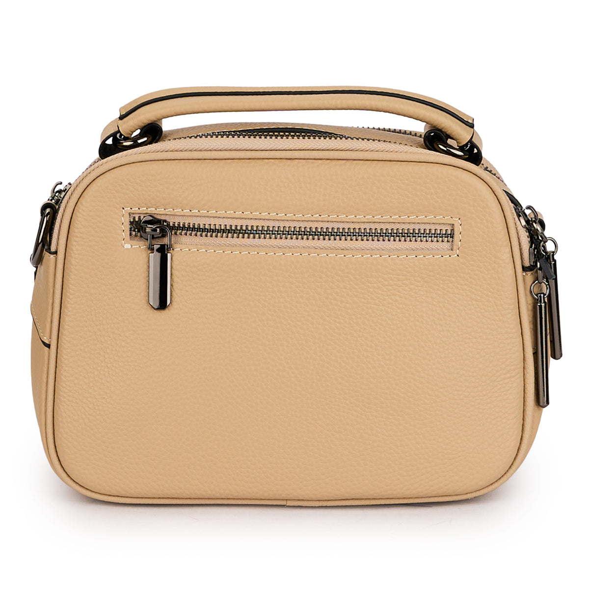 Geanta dama din piele naturala bej 21435 – Superlative.ro