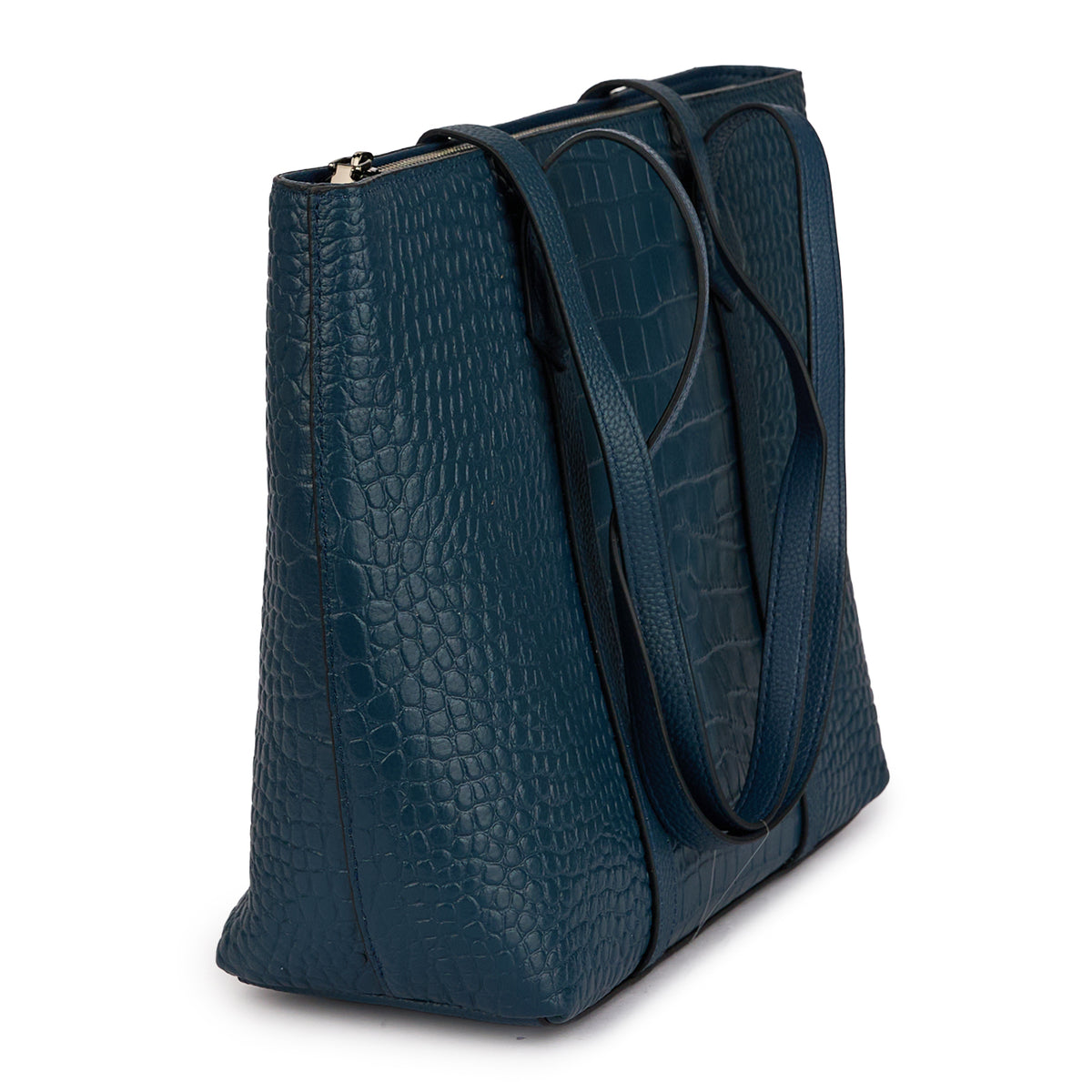 Geanta dama din piele naturala bleumarin 21546 – Superlative.ro