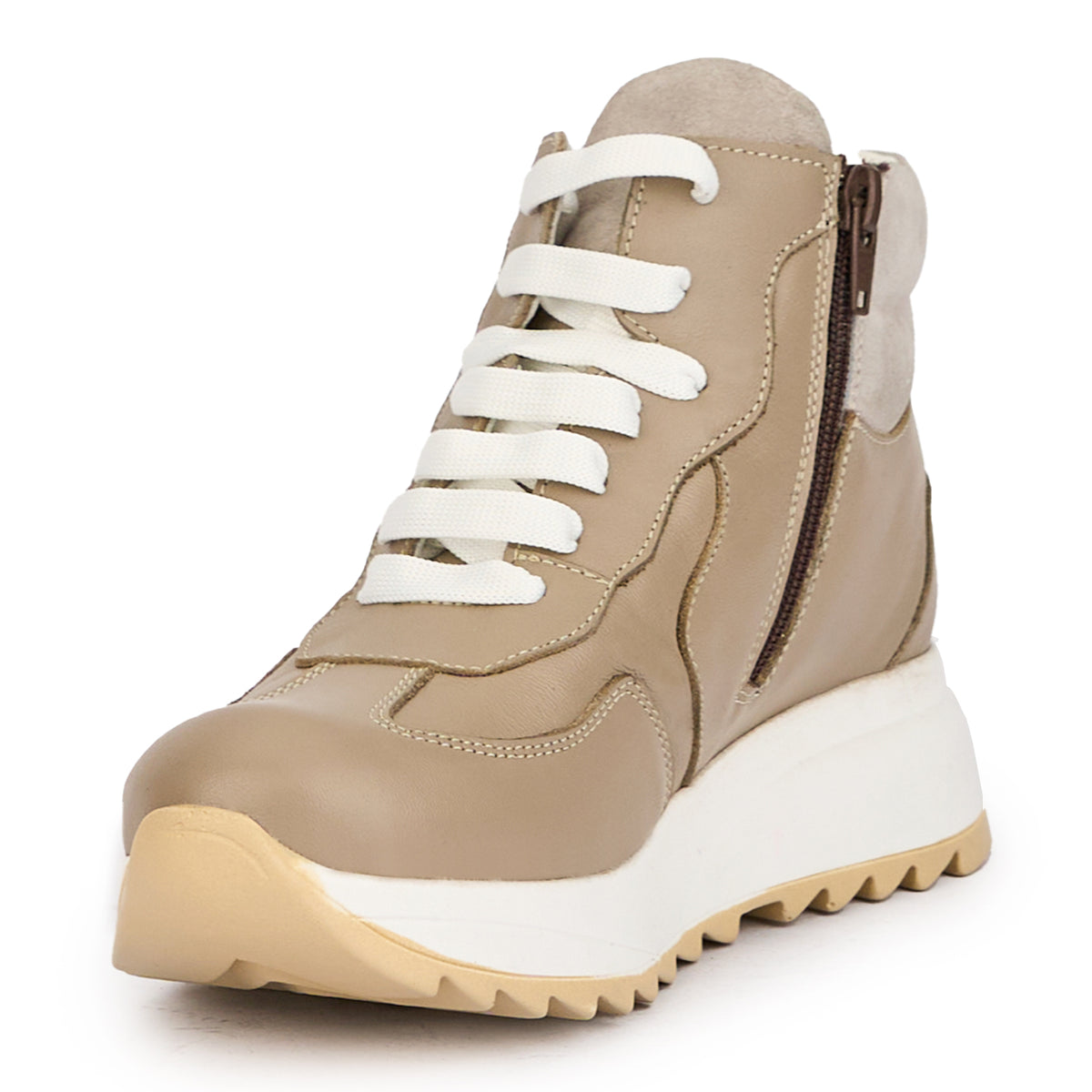 Ghete dama din piele naturala bej 17148 – Superlative.ro