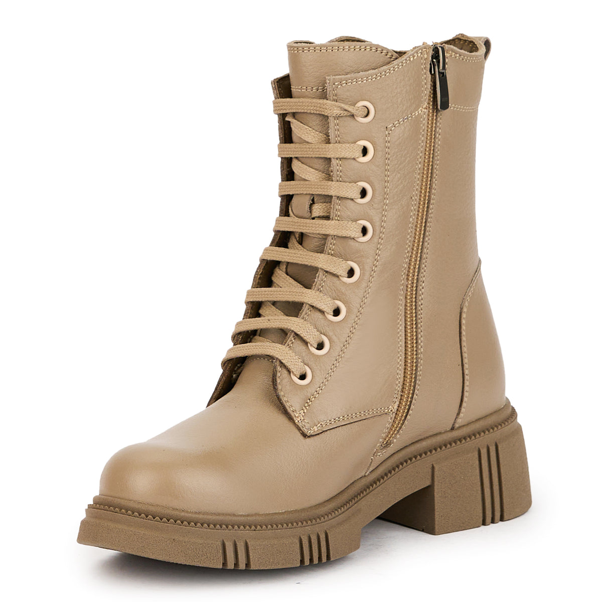 Ghete dama din piele naturala bej 17285 – Superlative.ro