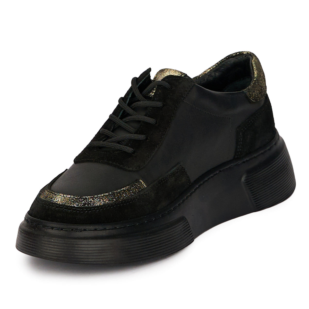 Pantofi casual dama din piele naturala neagra 18012 – Superlative.ro