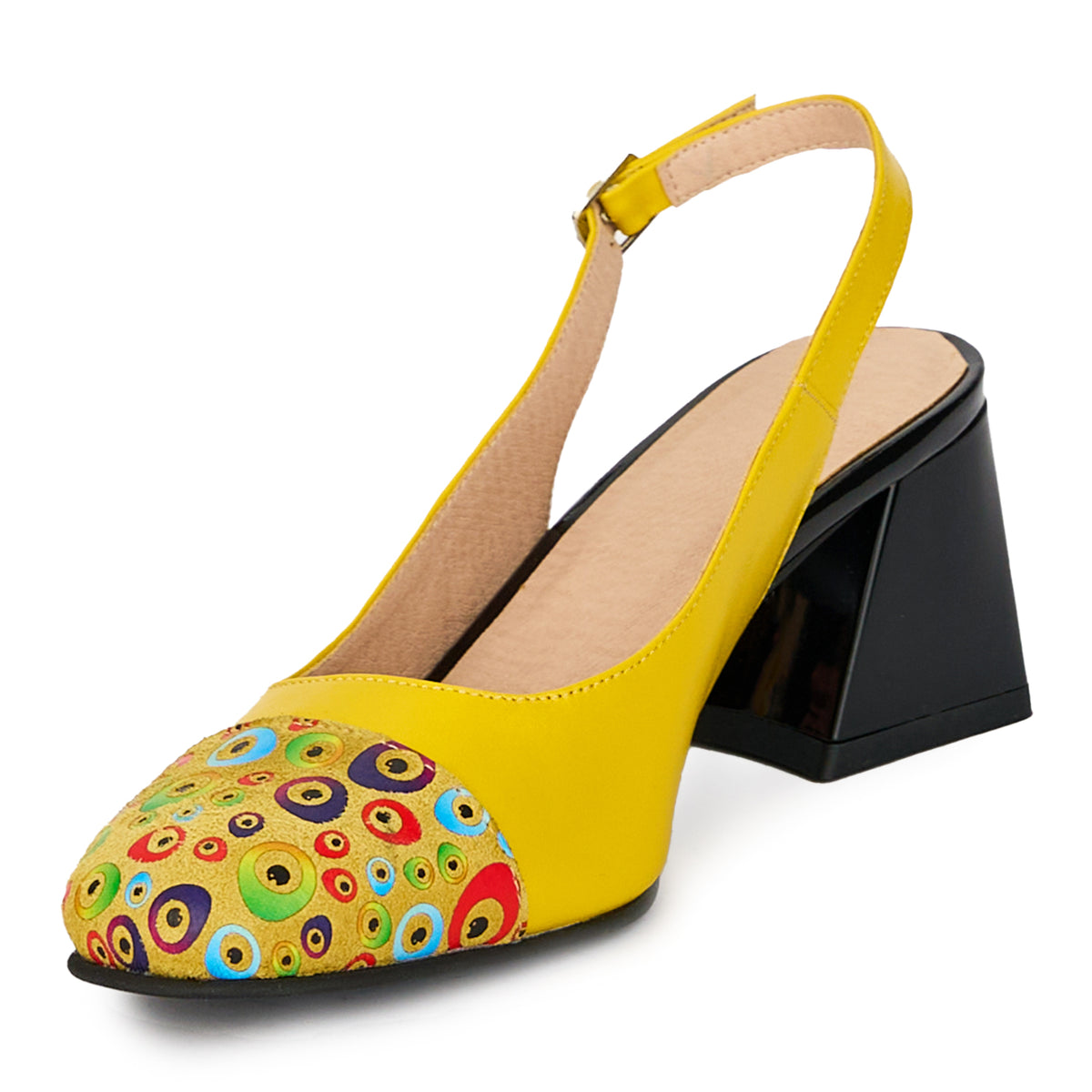 Pantofi dama din piele naturala cu toc gros 6 cm 17944 – Superlative.ro