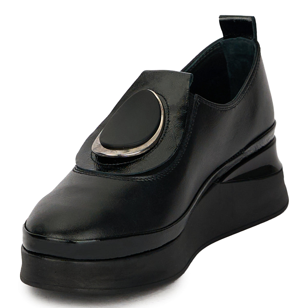 Pantofi dama din piele naturala neagra 17844 – Superlative.ro