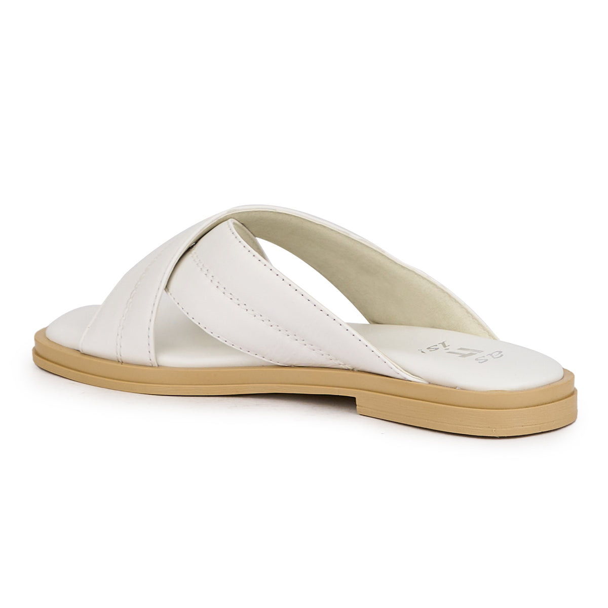 Papuc dama din piele naturala alba cu talpa joasa 16157 – Superlative.ro