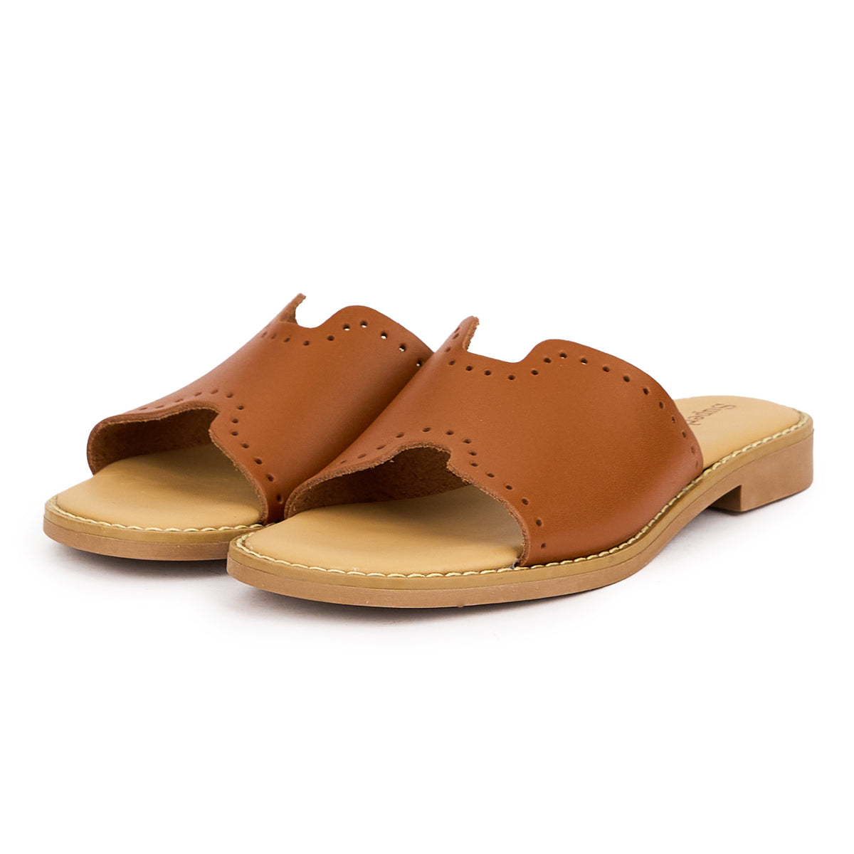 Papuc dama din piele naturala maro cu talpa joasa 16151 – Superlative.ro