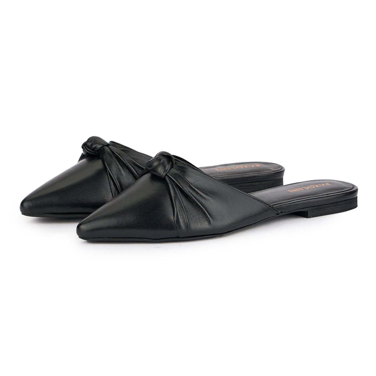 Papuc dama din piele naturala neagra cu talpa joasa 16203 – Superlative.ro