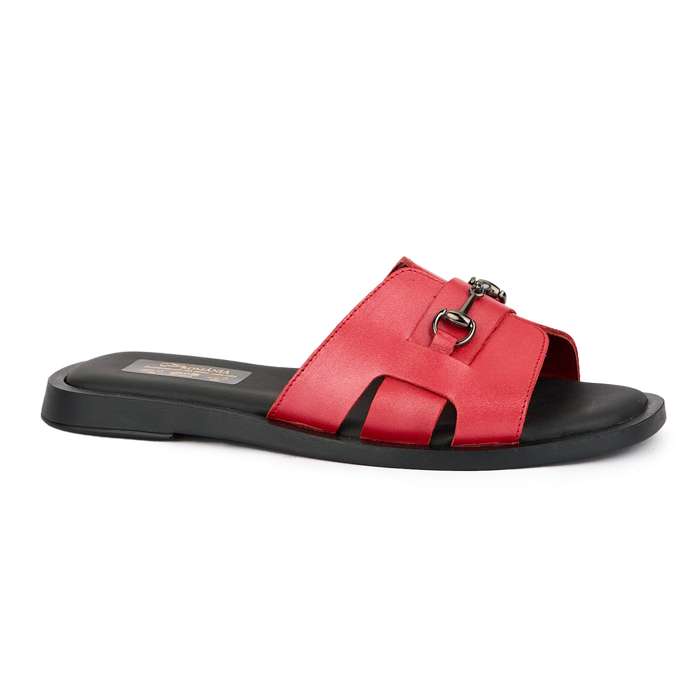 Papuc dama din piele naturala rosie 16272 – Superlative.ro