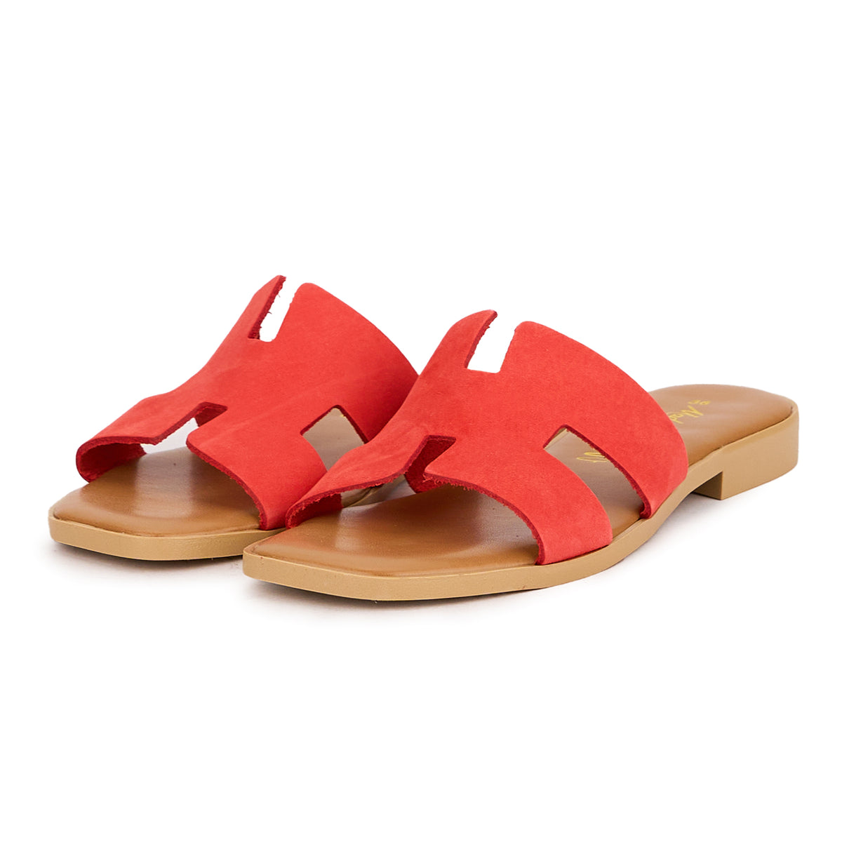 Papuc dama din piele naturala rosie 16562 – Superlative.ro