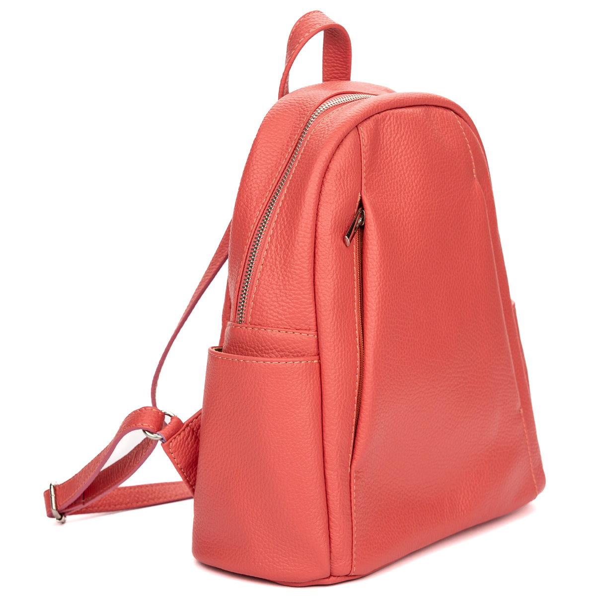 Rucsac elegant dama din piele naturala roz piersica 11353 – Superlative.ro