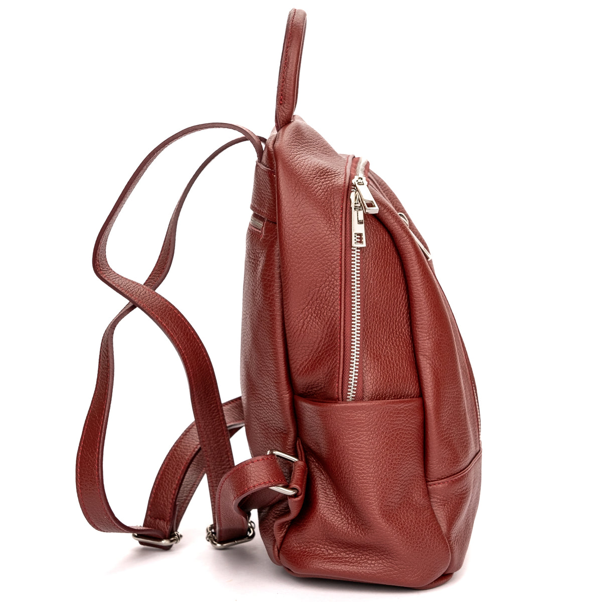 Rucsac elegant dama din piele naturala visinie 11341 – Superlative.ro