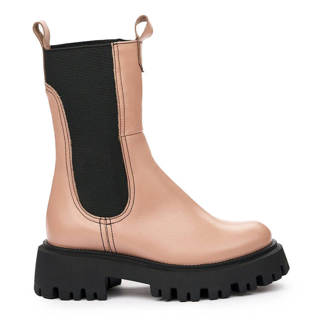 Ghete Roz Dama din Piele Naturala de Toamna-Iarna 8183 – Superlative.ro