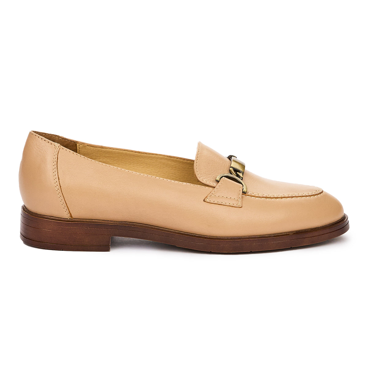 Pantofi Piele Bej Dama cu Toc 2.5 Cm Eleganti 10107 – Superlative.ro