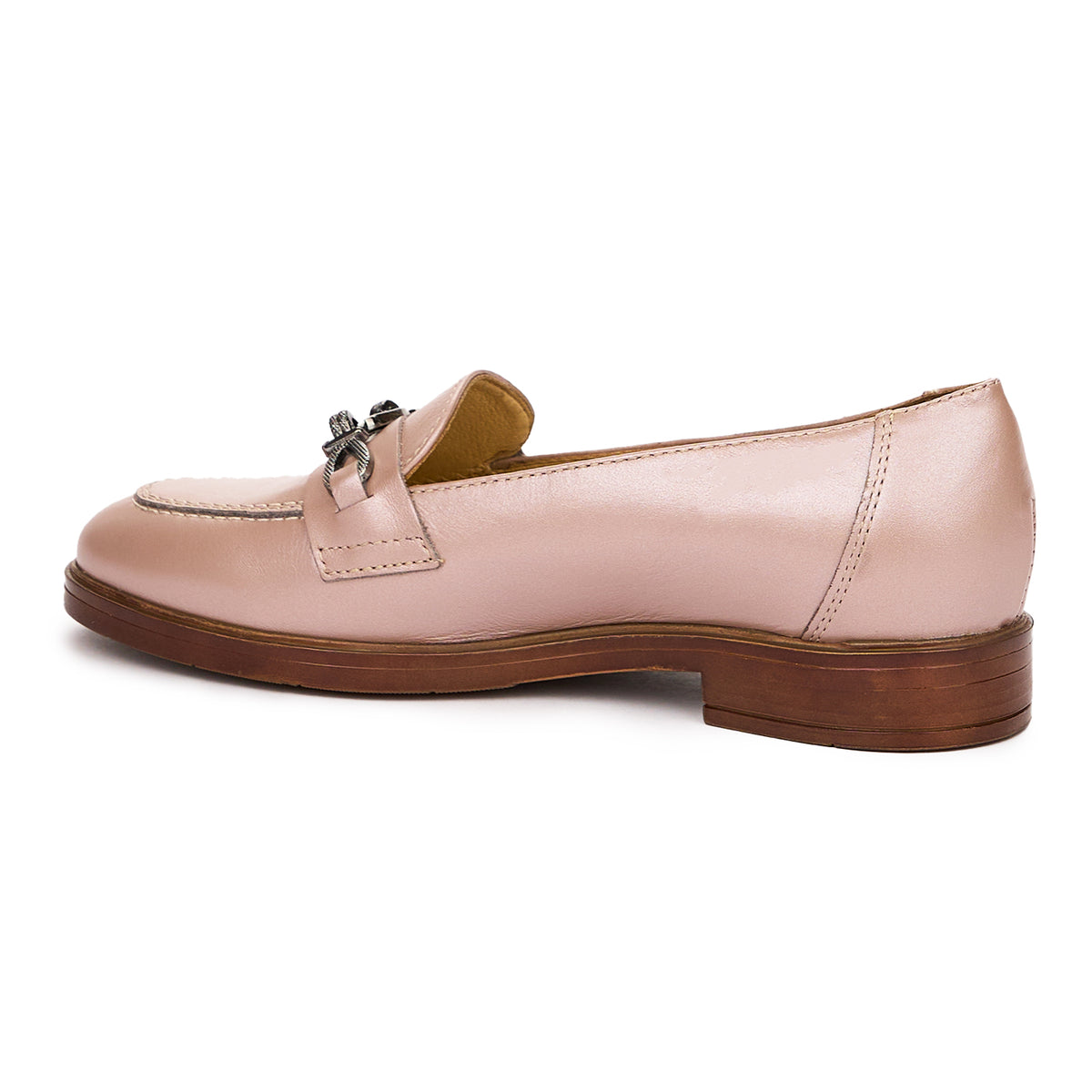 Pantofi Casual Dama Roz din Piele Naturala, Toc 2.5 Cm 10116 ...