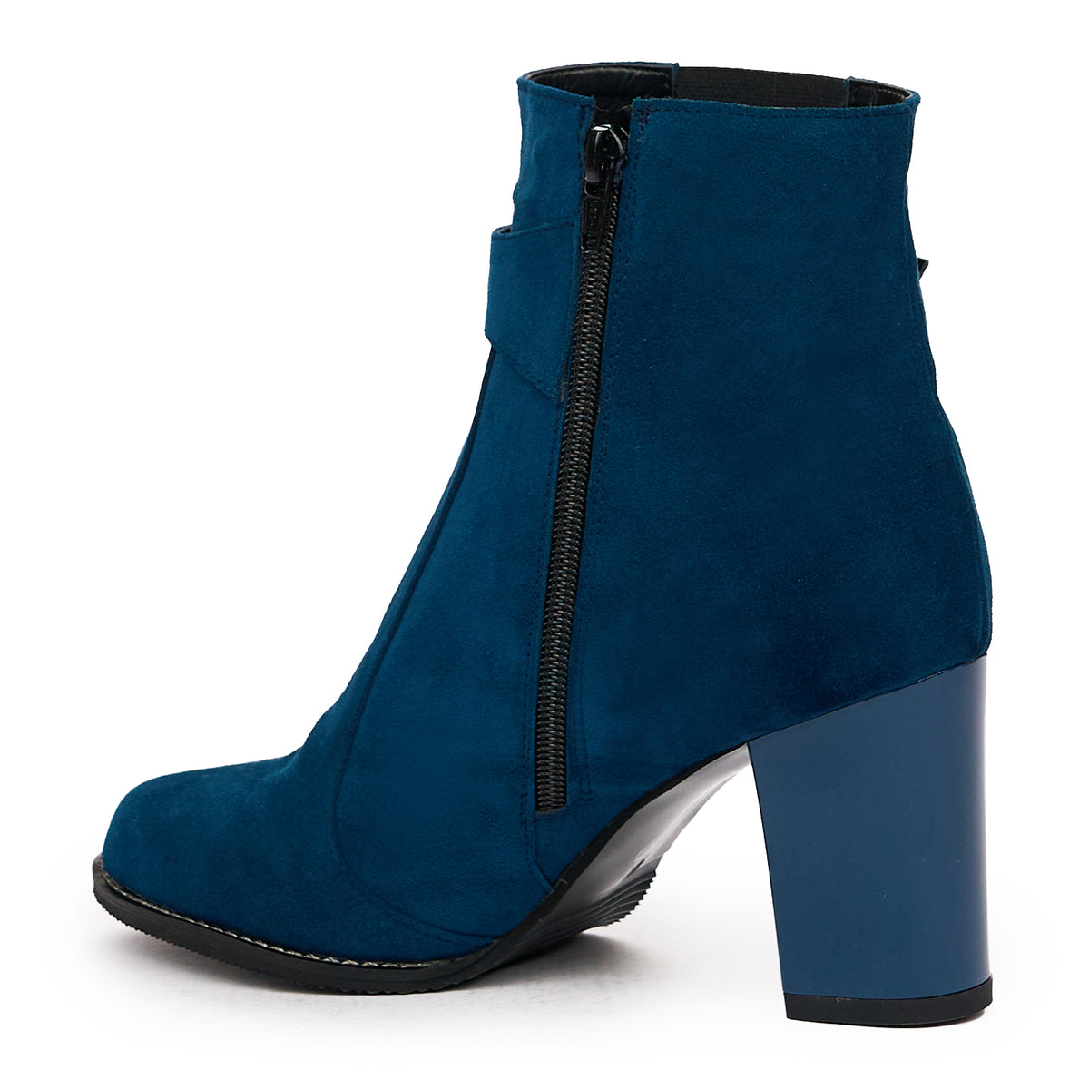 Botine cu Toc Dama Piele Naturala Bleumarin 6761 – Superlative.ro