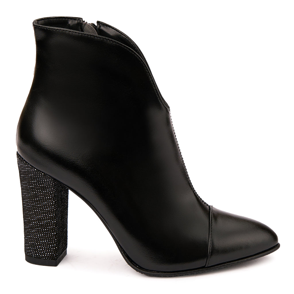 Botine dama din piele naturala neagra 6342 – Superlative.ro