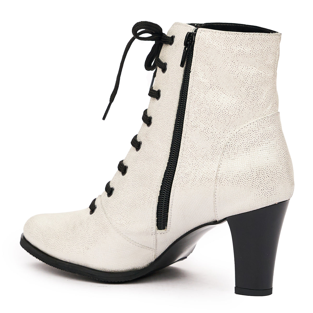 Botine elegante albe din piele naturala 6616 – Superlative.ro