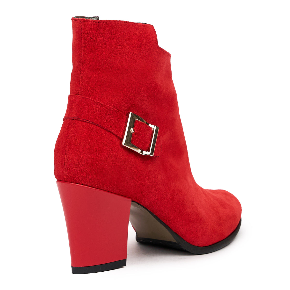 Botine rosii dama din piele naturala 6656 – Superlative.ro