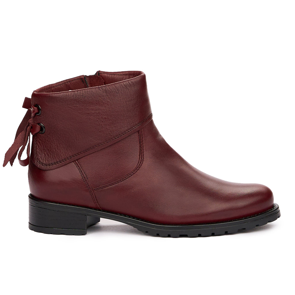 Botine dama din piele naturala visinie 3989 – Superlative.ro