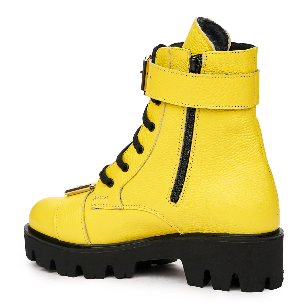 Ghete dama galbene din piele naturala 8297 – Superlative.ro