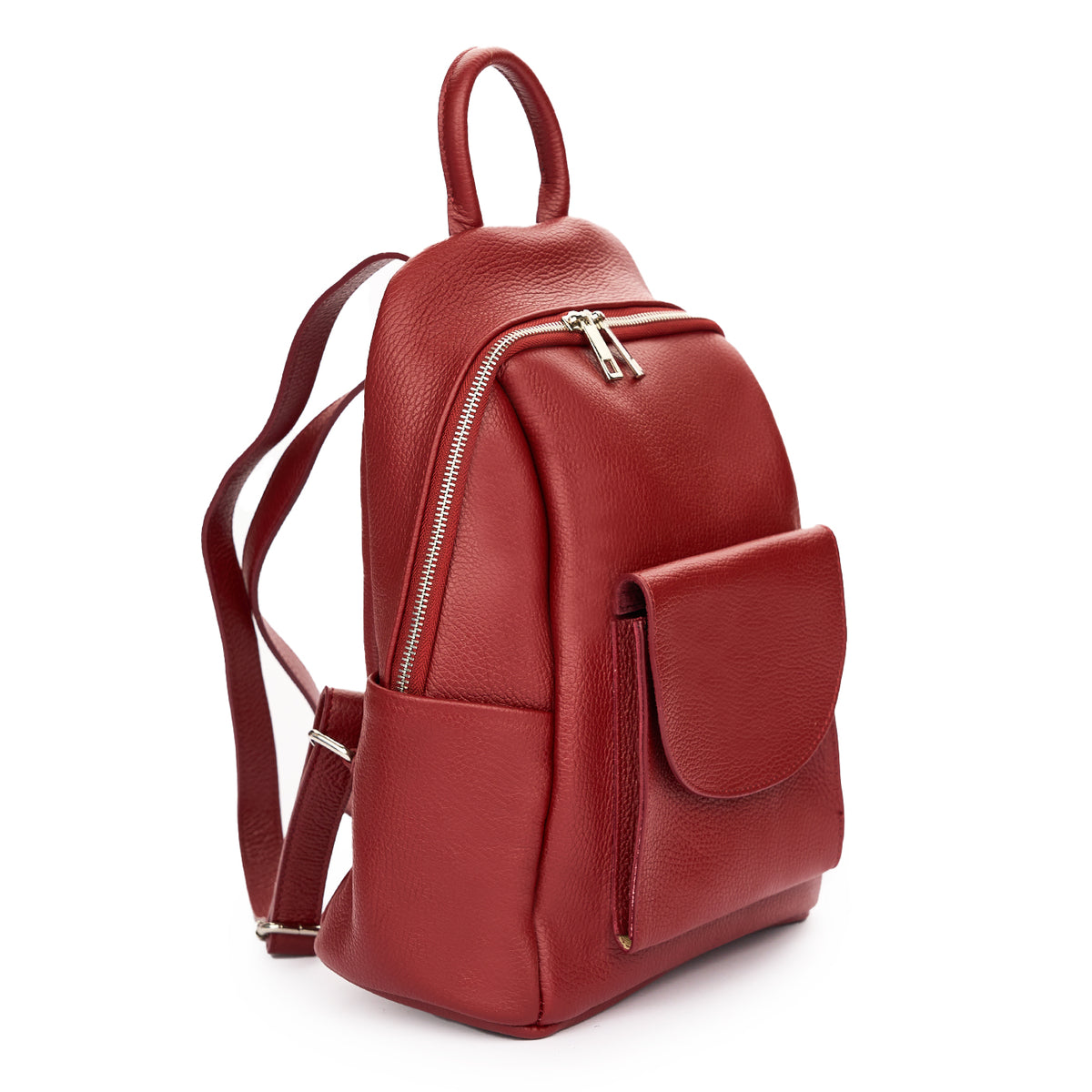 Rucsac elegant dama din piele naturala rosie 11293 – Superlative.ro