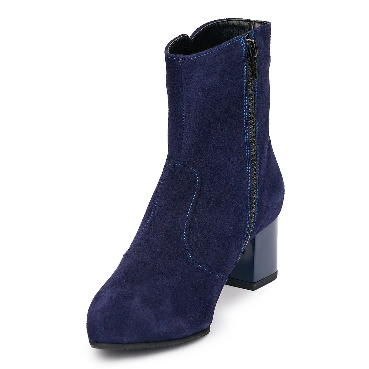 Botine Dama Piele cu Toc Bleumarin 6495 – Superlative.ro