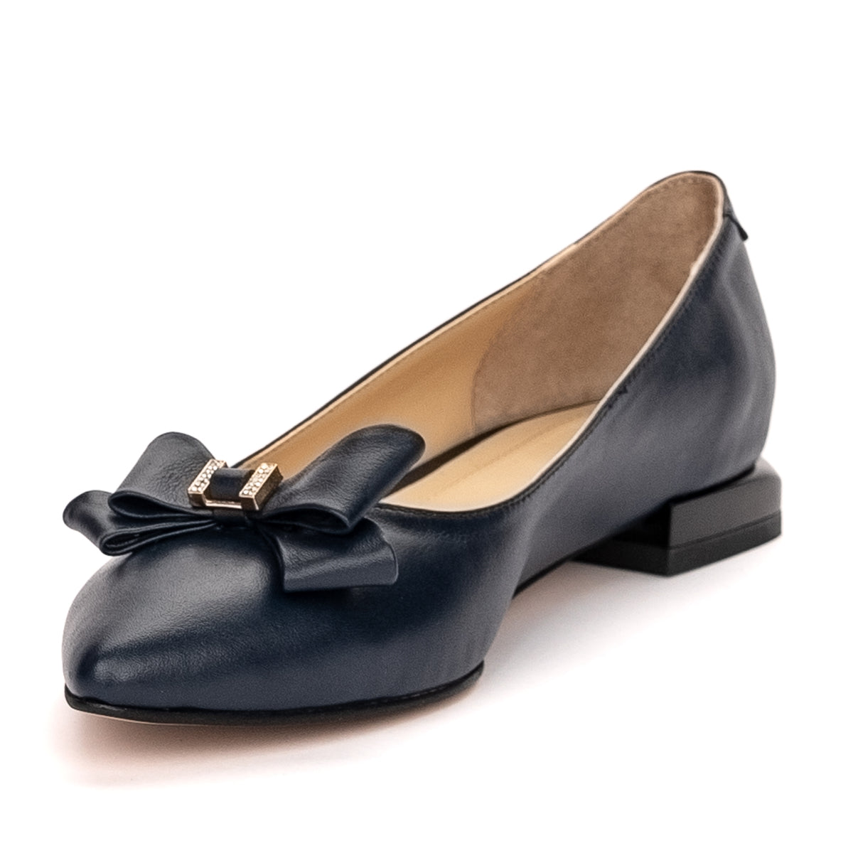 Balerini dama din piele naturala bleumarin 13398 – Superlative.ro