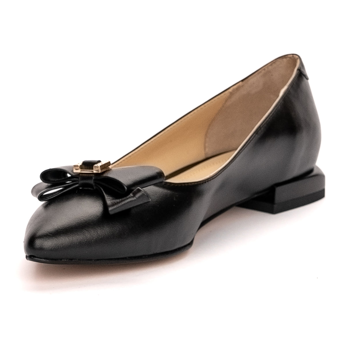 Balerini dama din piele naturala neagra 13401 – Superlative.ro