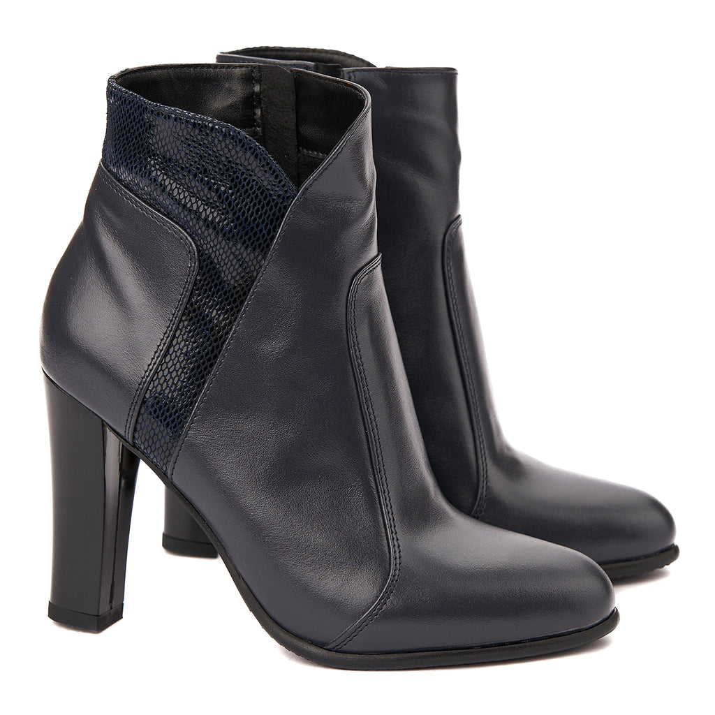 Botine dama bleumarin din piele naturala 6189 – Superlative.ro