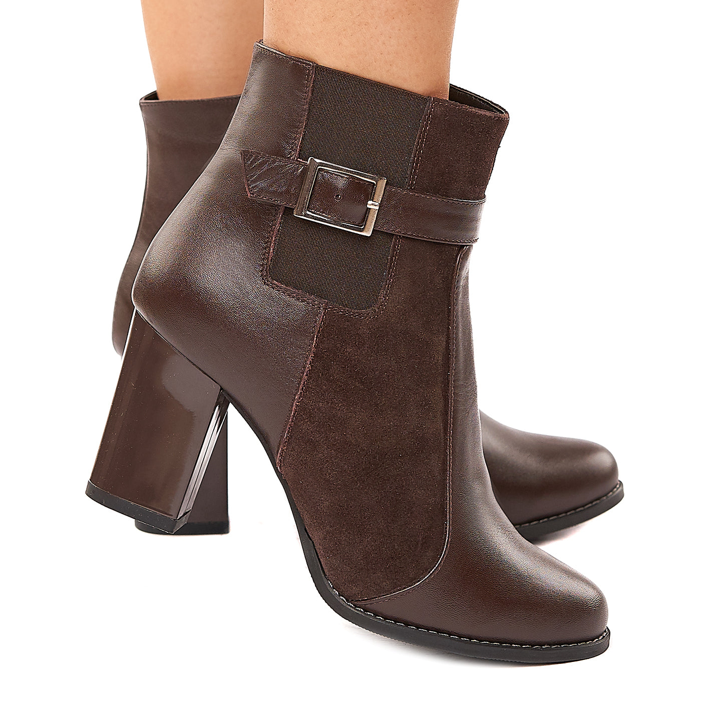 Botine dama maro din piele naturala 6138 – Superlative.ro