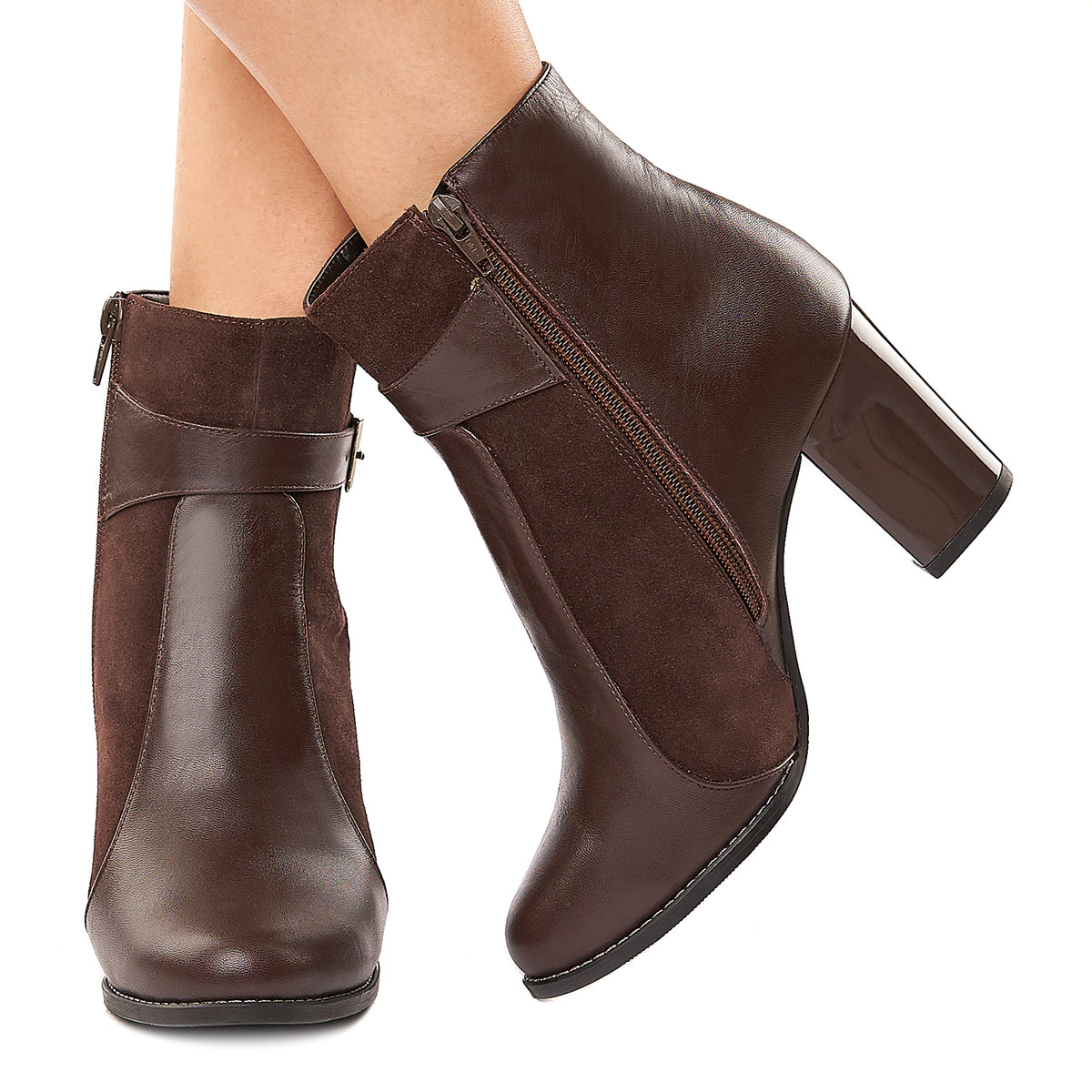 Botine dama maro din piele naturala 6138 – Superlative.ro