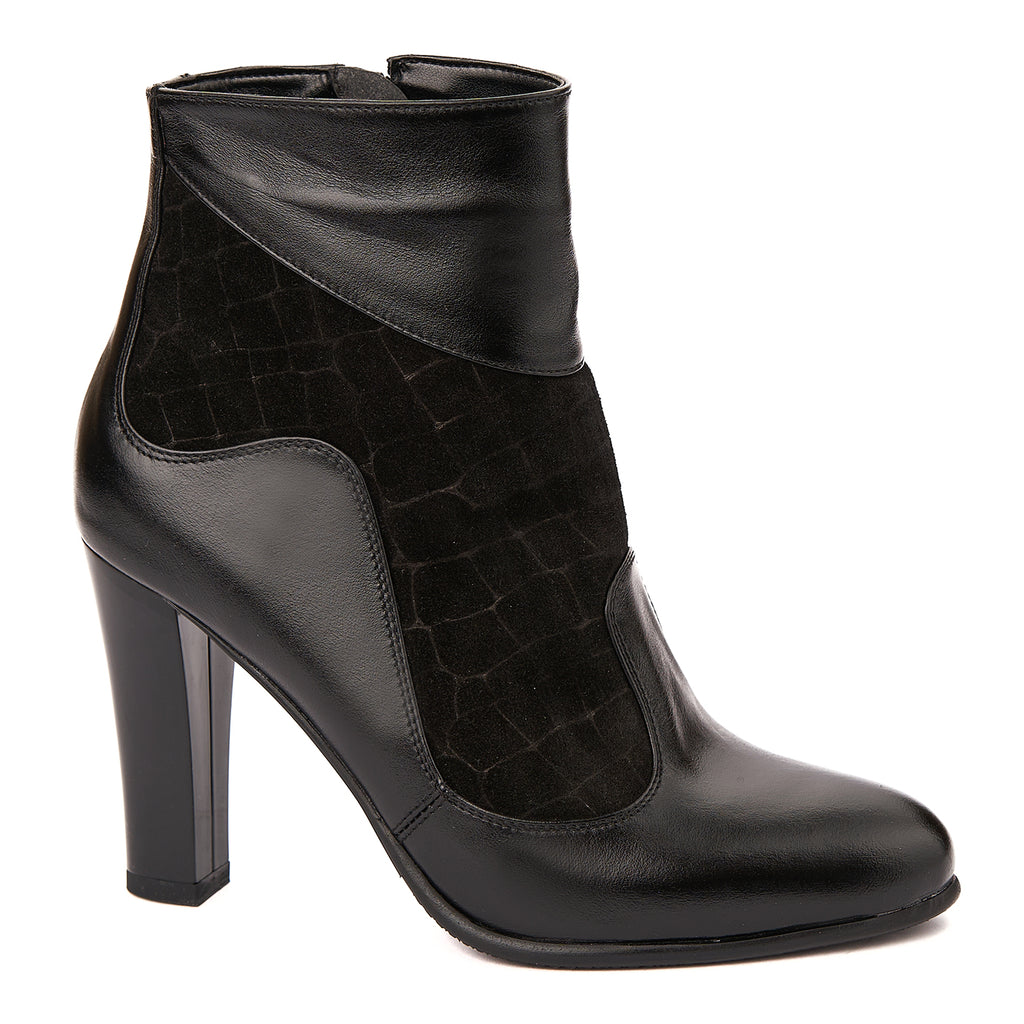 Botine dama elegante din piele naturala neagra 6198 – Superlative.ro
