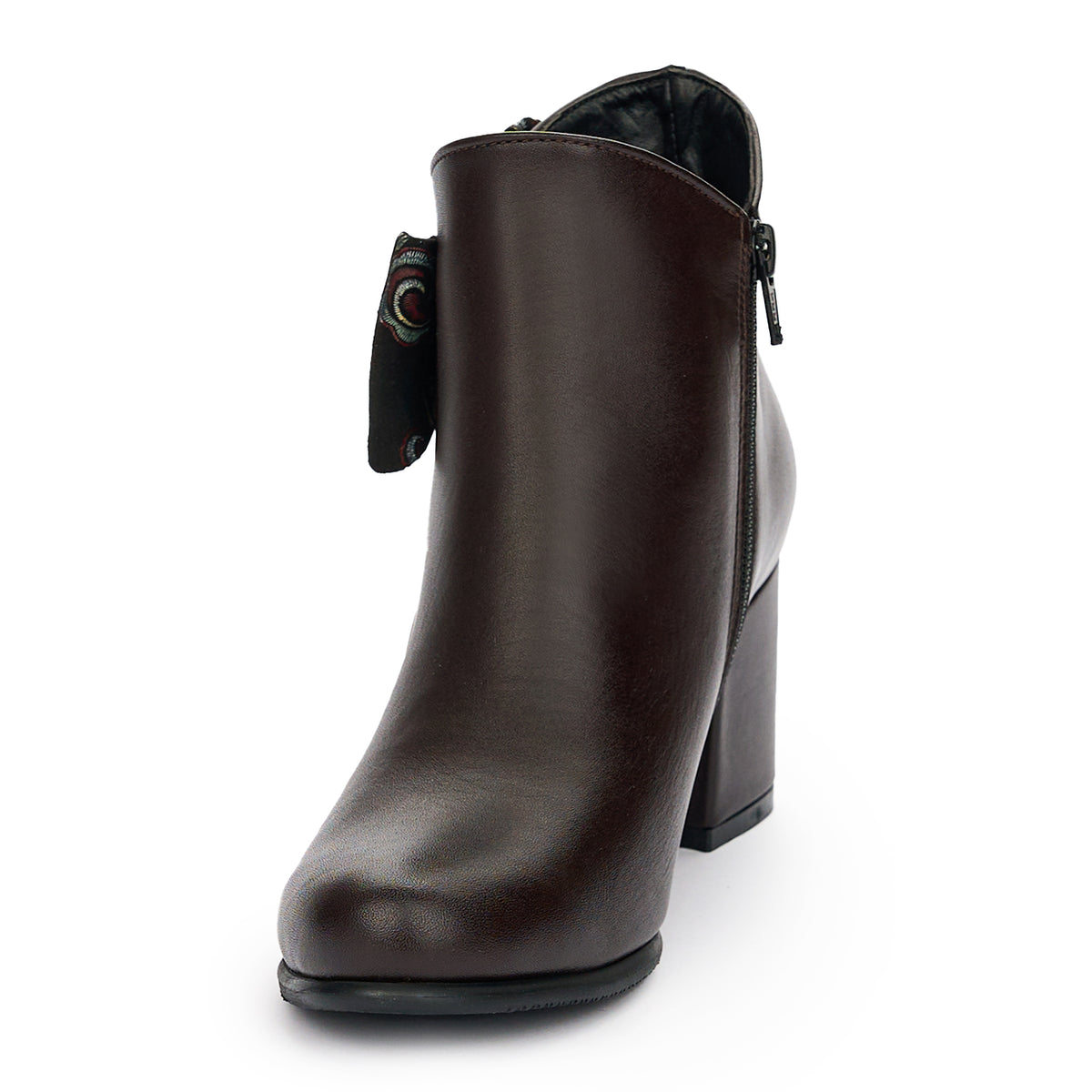 Botine Dama Visinii Toc 7 Cm din Piele Naturala 12350 – Superlative.ro