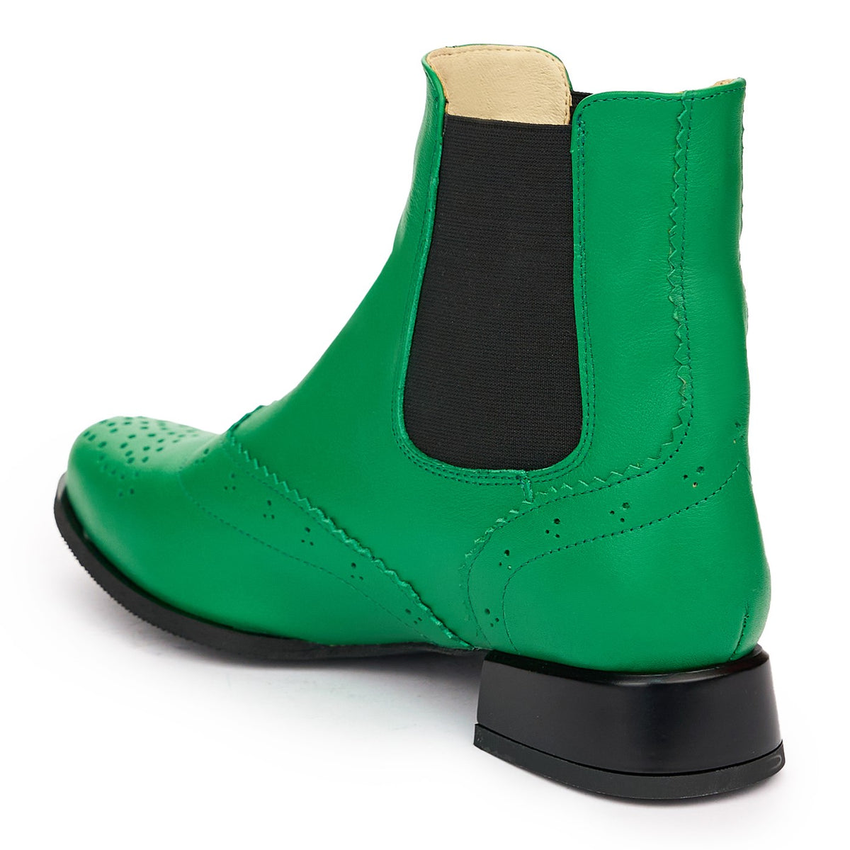 Botine Piele Verzi Dama cu Toc din Piele Naturala 12412 – Superlative.ro