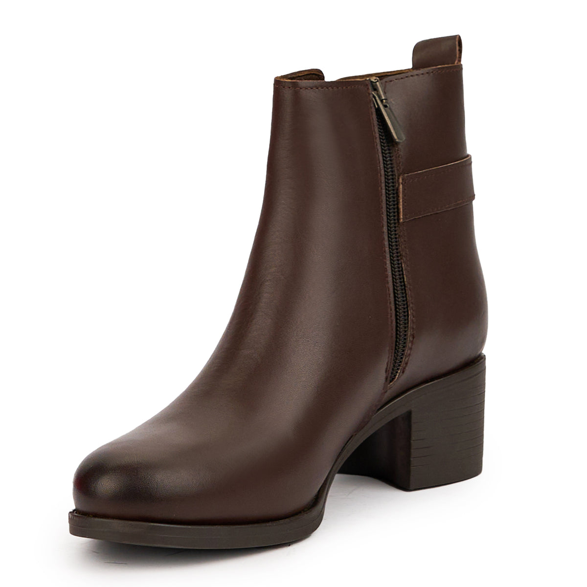 Botine dama din piele naturala maro 14592 – Superlative.ro