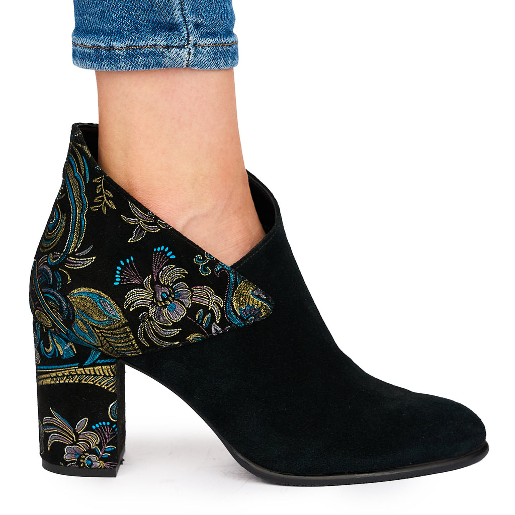 Botine negre dama din piele naturala 10611 – Superlative.ro