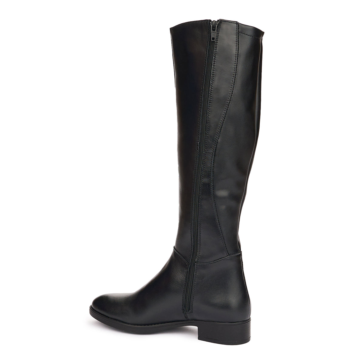 Cizme Lungi din Piele Naturala Dama Toc 3 Cm Culoare Negru 10920 ...