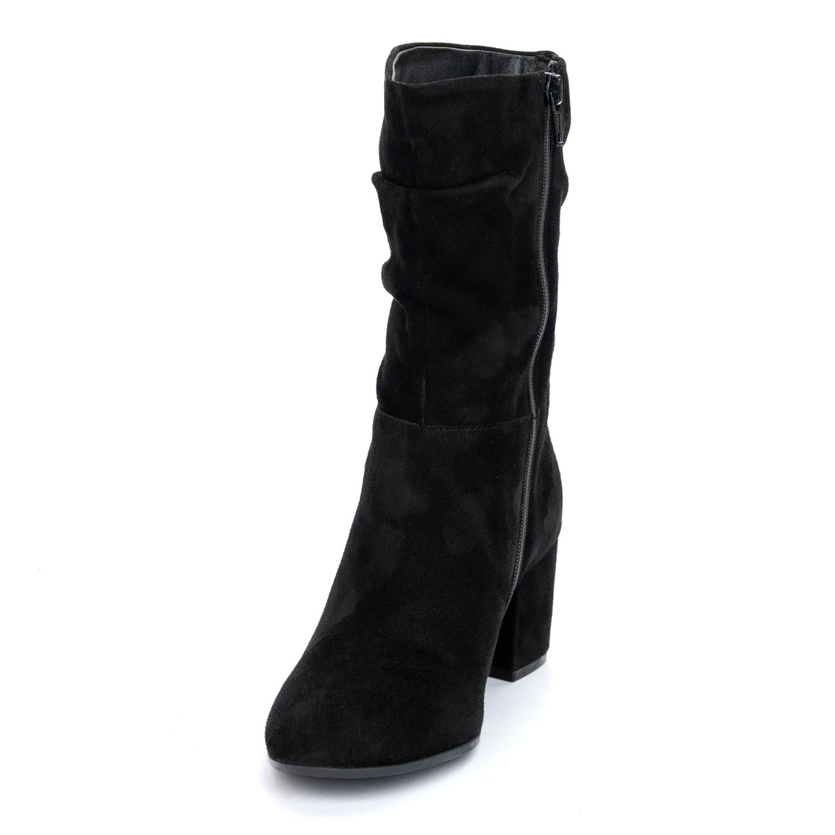 Cizme Scurte Piele Dama Toc 6 Cm Negre 12487 – Superlative.ro