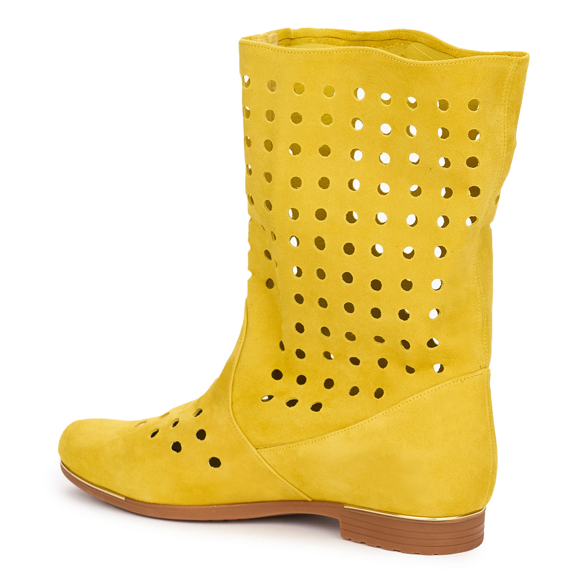 Cizme Dama de Piele Naturala Galbene 12497 – Superlative.ro