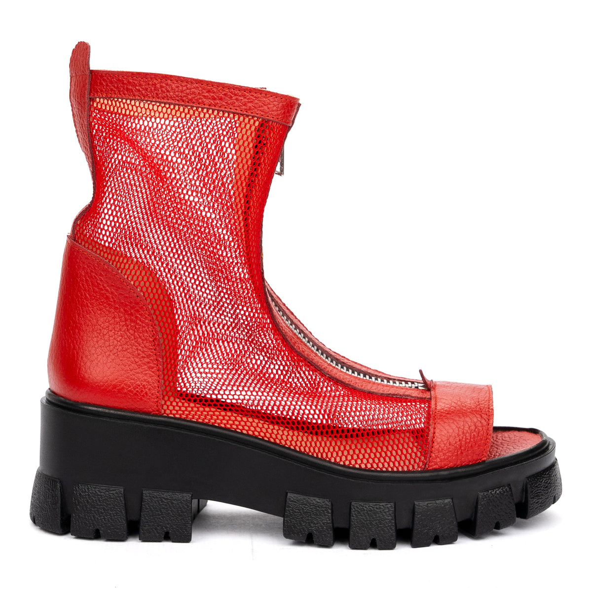 Ghete Rosii Dama din Piele Naturala 8659 – Superlative.ro