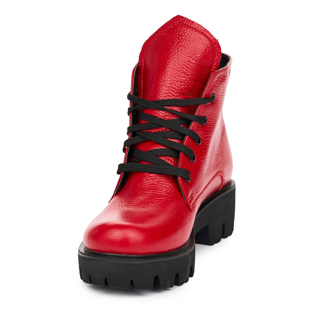 Ghete Dama Piele Rosii cu Talpa 5 Cm Casual 10934 – Superlative.ro