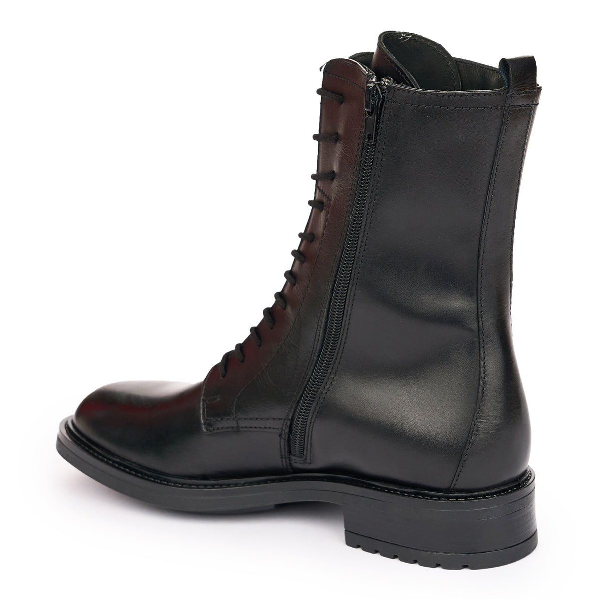 Ghete cu Siret Dama Piele Naturala Casual Negre 10985 – Superlative.ro