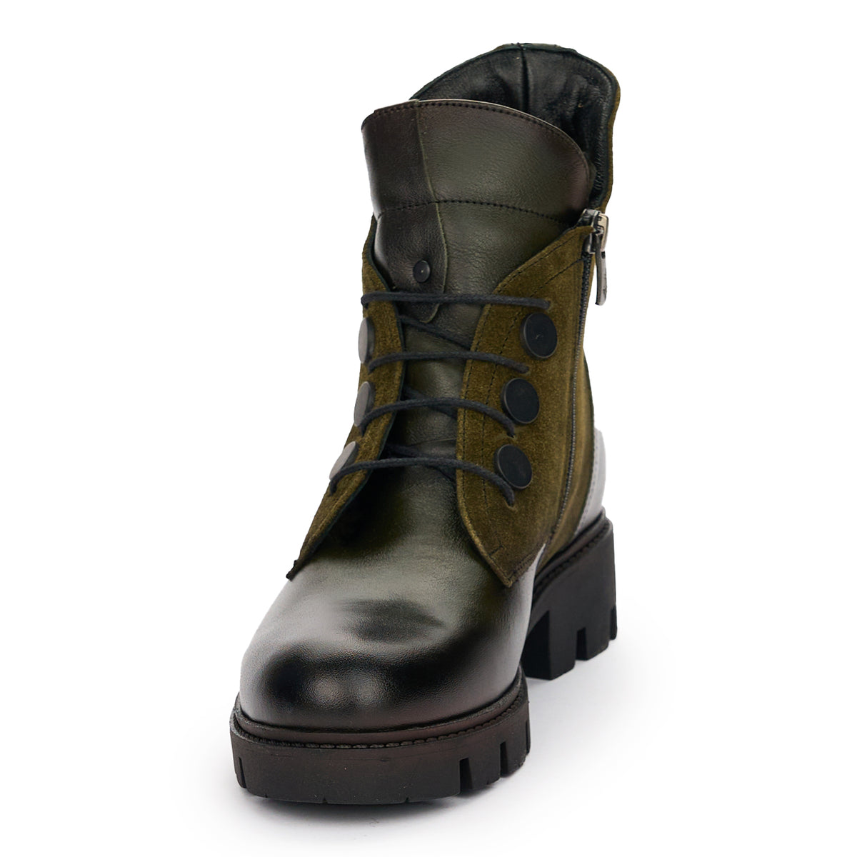 Ghete Verzi Piele Naturala Dama Casual 12391 – Superlative.ro